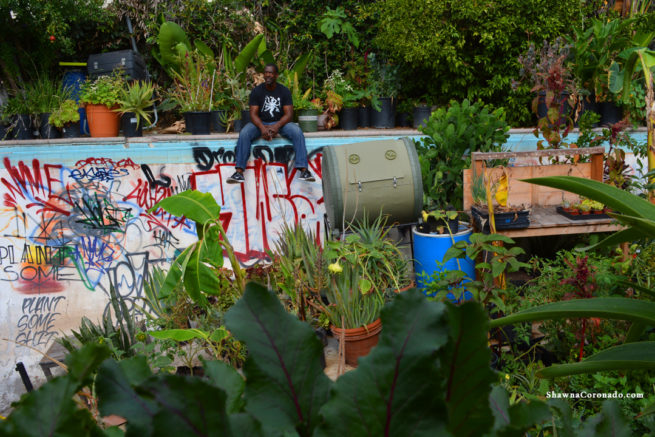 Ron Finley in His South Los Angeles Garden