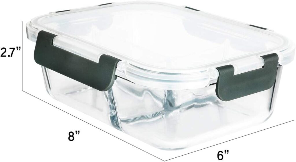 Glass Portion Control Meal Prep Containers 3 Compartment ⋆ Shawna Coronado